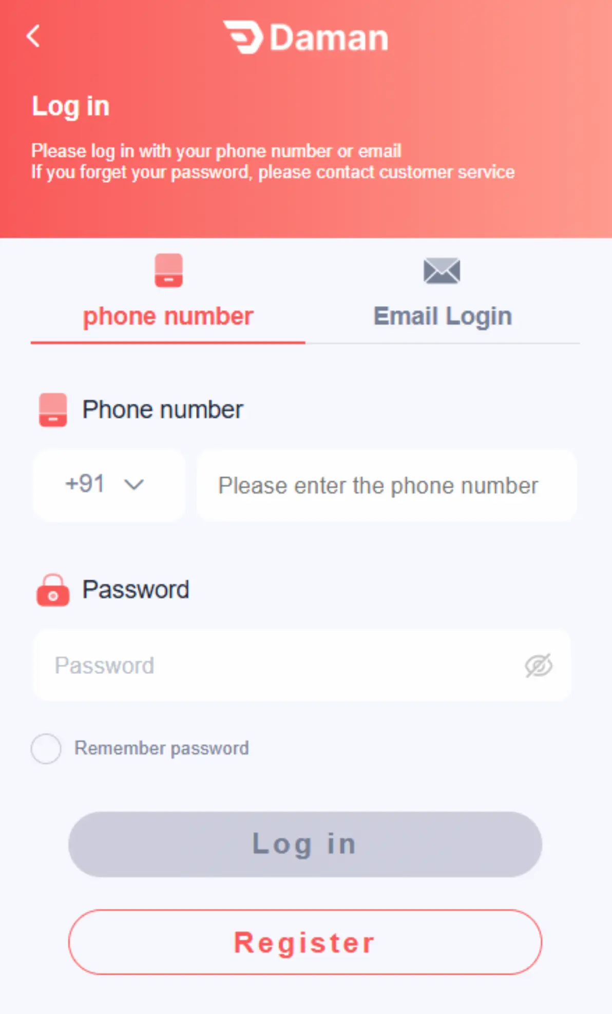 Daman Game Login